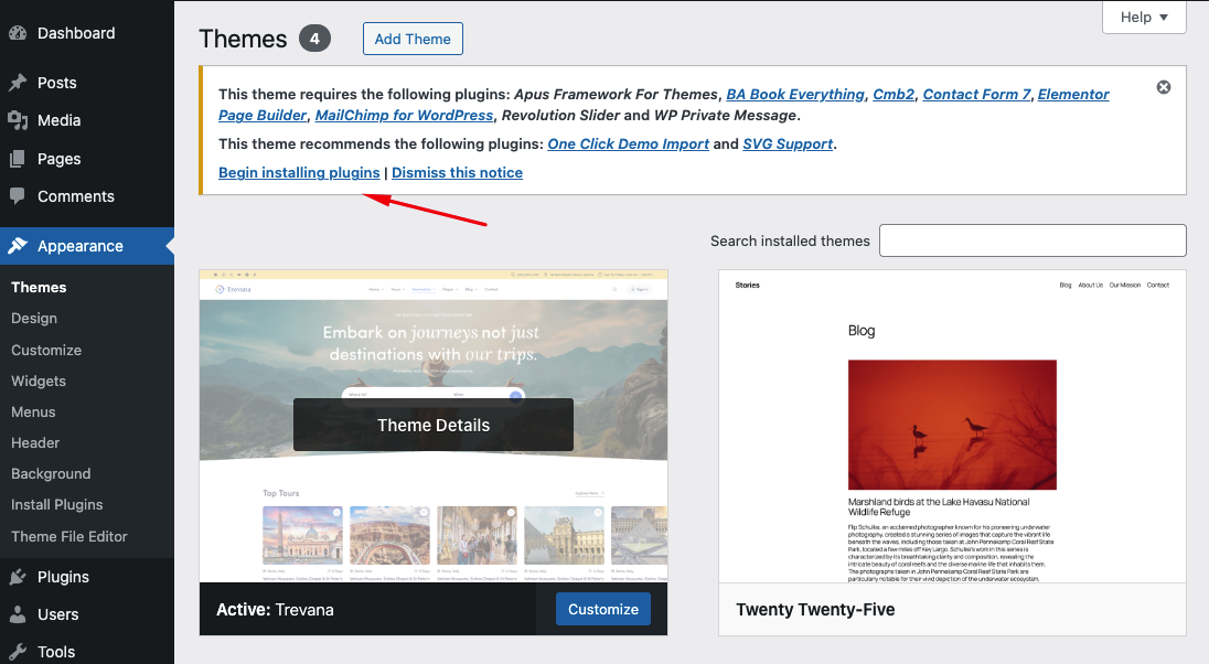 Trevana - Theme Documentation